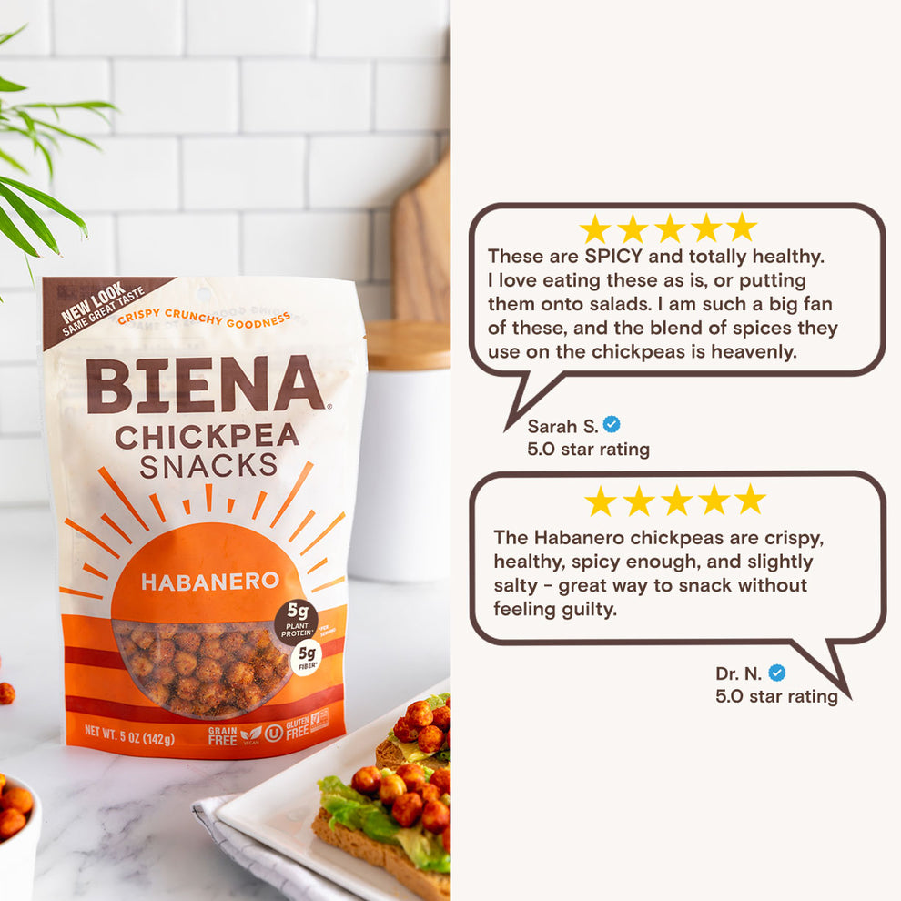Habanero Roasted Chickpeas | Biena Crunchy Chickpea Snacks – Biena Snacks
